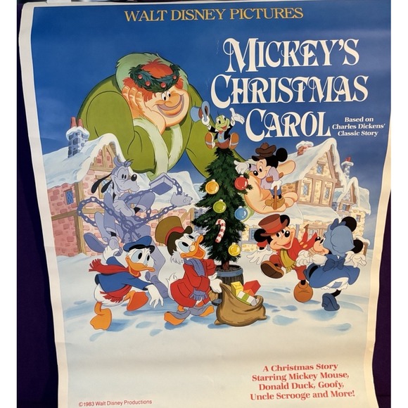 Art | Vintage 1983 Mickeys Christmas Carol Movie Poster Disney ...